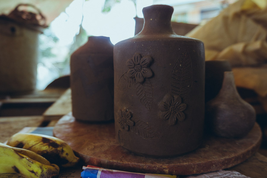 Training at Terra Crafts Pottery - a muddy road