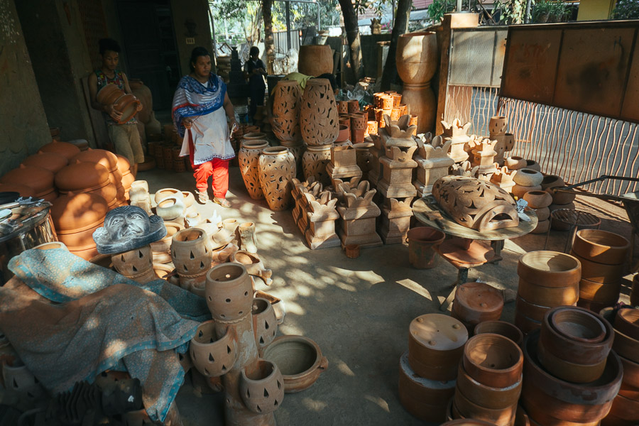 Training at Terra Crafts Pottery - a muddy road