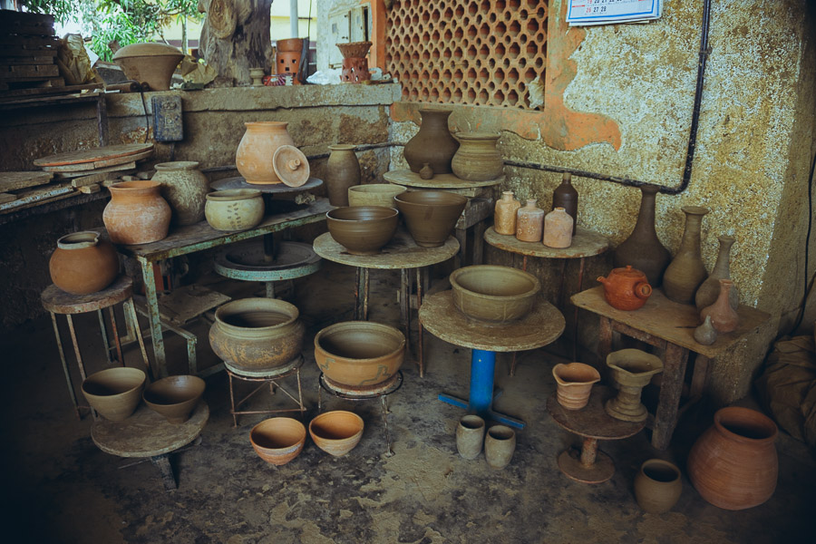 Training at Terra Crafts Pottery - a muddy road