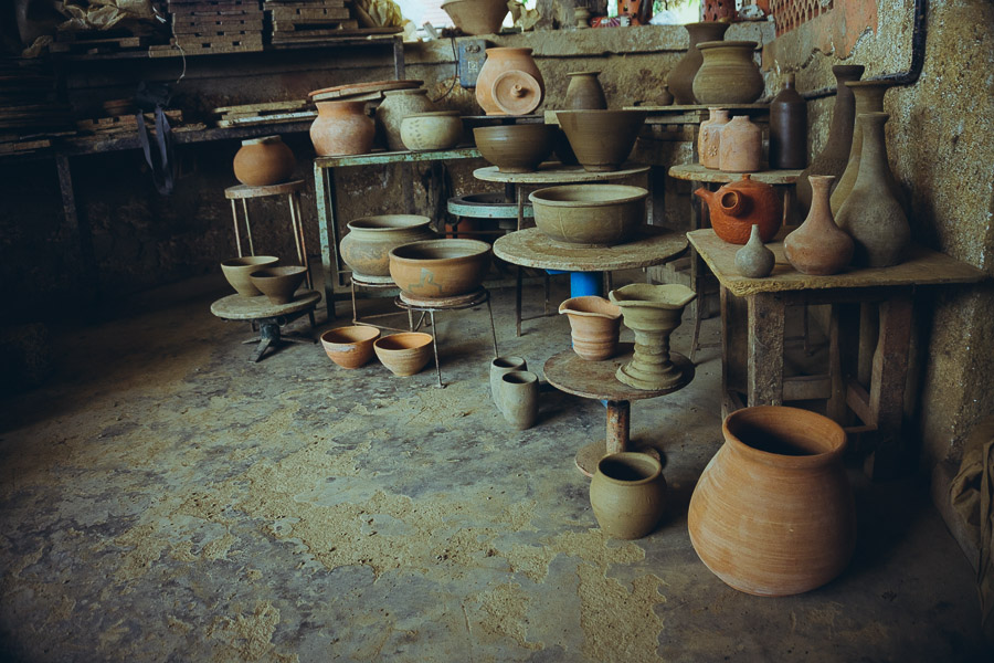 Training at Terra Crafts Pottery - a muddy road