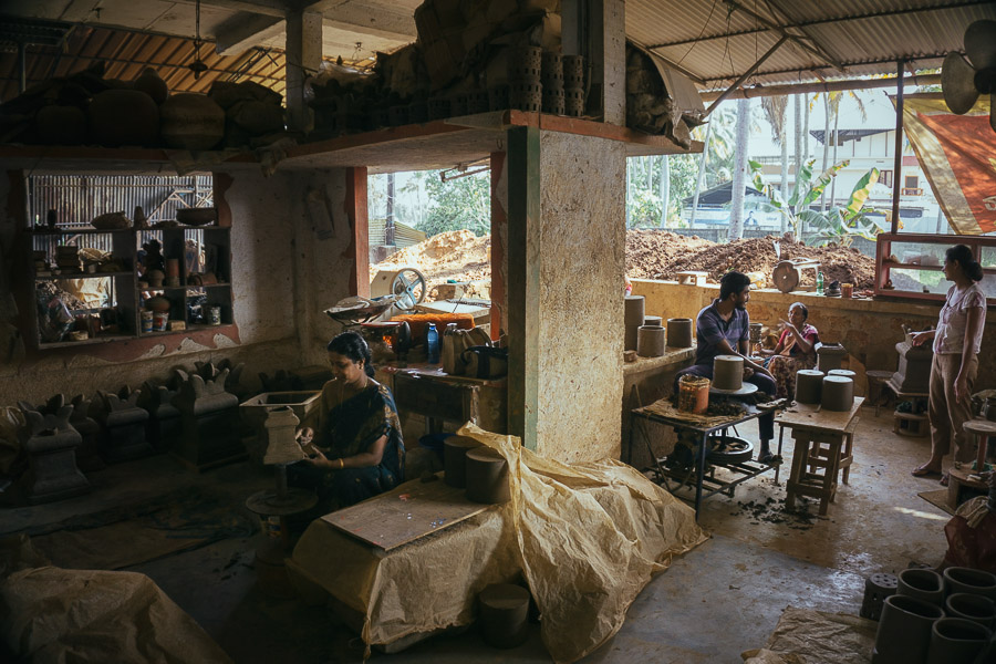 Training at Terra Crafts Pottery - a muddy road