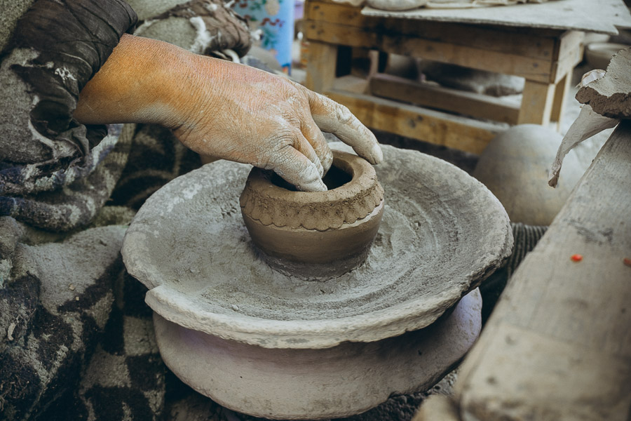 Ancient Pottery of Likir - a muddy road